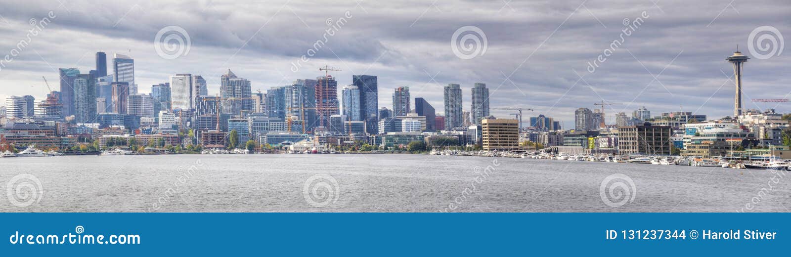 Panorama of Seattle, Washington Skyline Stock Photo - Image of seattle ...