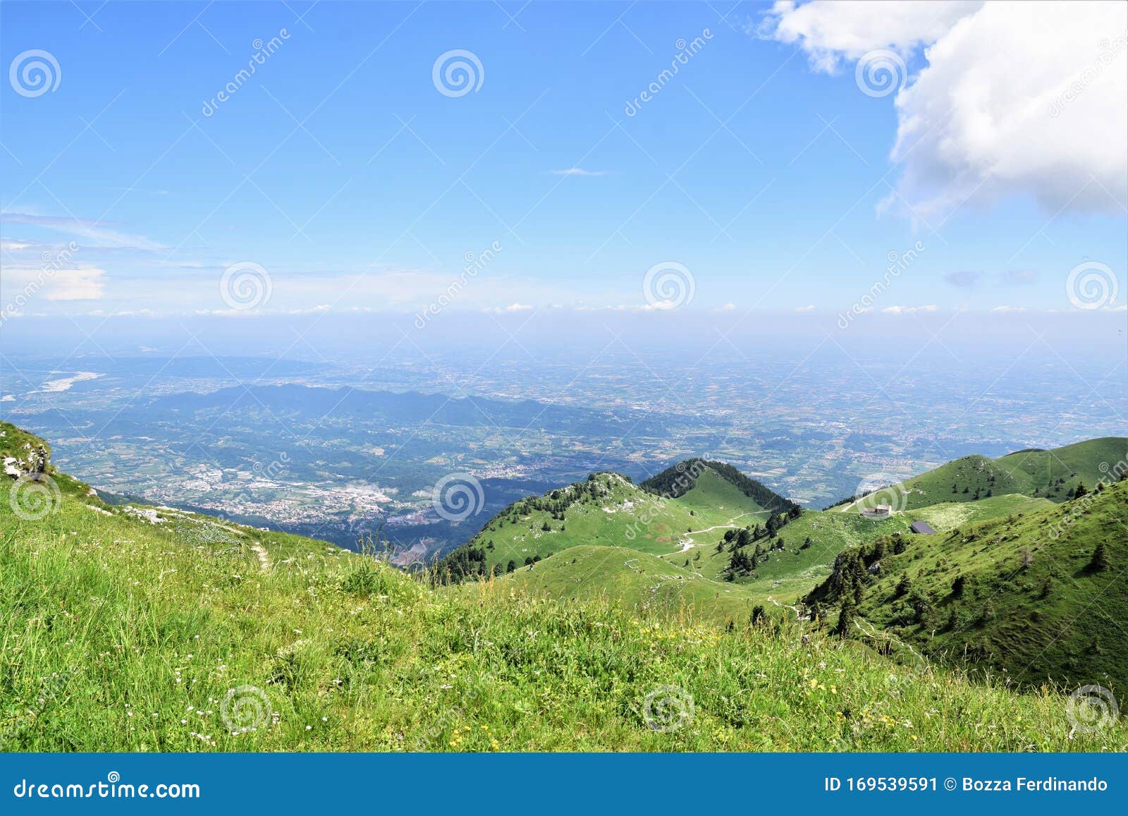 Panorama Seen from the Top of Grappa. Cima Grappa on Whose Top There is ...