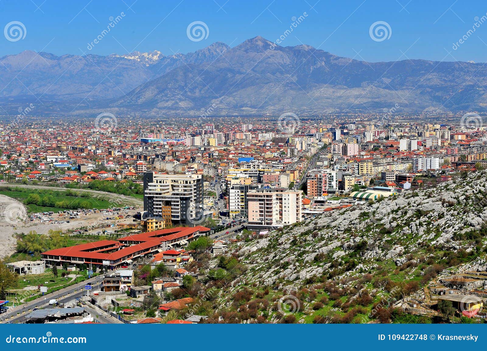 Panorama of Shkoder City, Albania Stock Photo - Image of albania ...