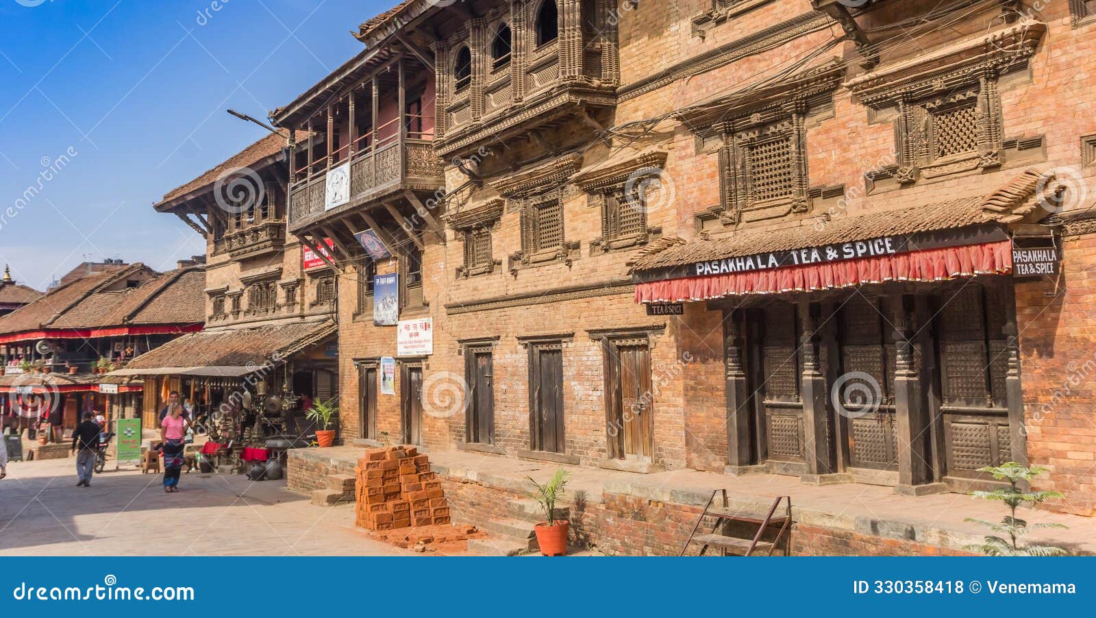 Panorama of Shops in the Center of Bhaktapur Editorial Stock Photo ...