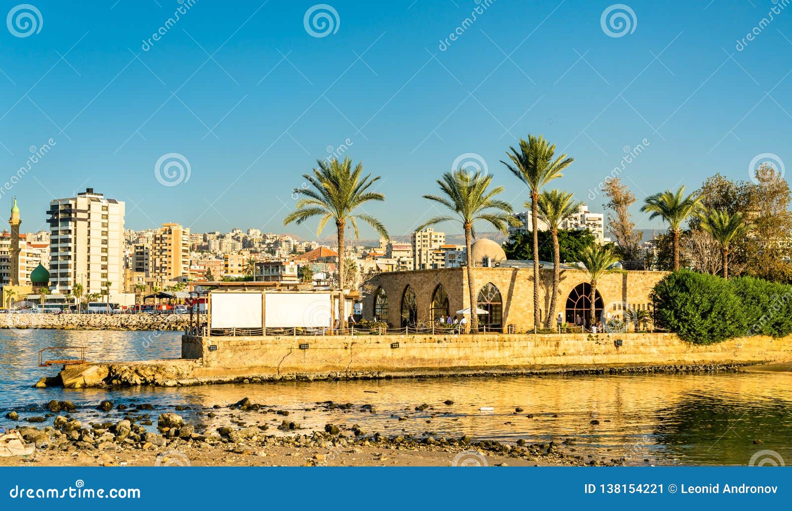 Panorama of Sidon Town in Lebanon Stock Image - Image of mediterranean ...