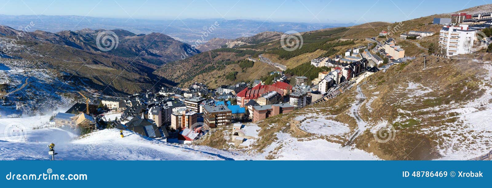 Panorama of the Sierra Nevada Cyti Stock Image - Image of planview ...