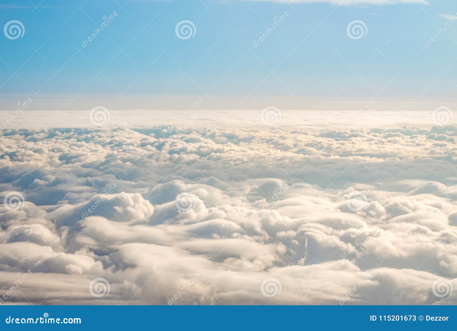 Panorama Sky from Altitude in the Cumulus and Layered Stratus Clouds ...