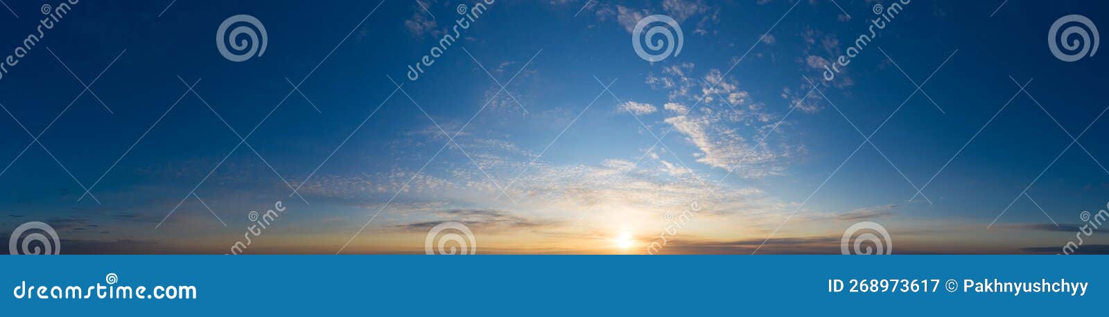 Panorama Sky. Beautiful Cloud in the Sunrise Sky. Sky Banners ...