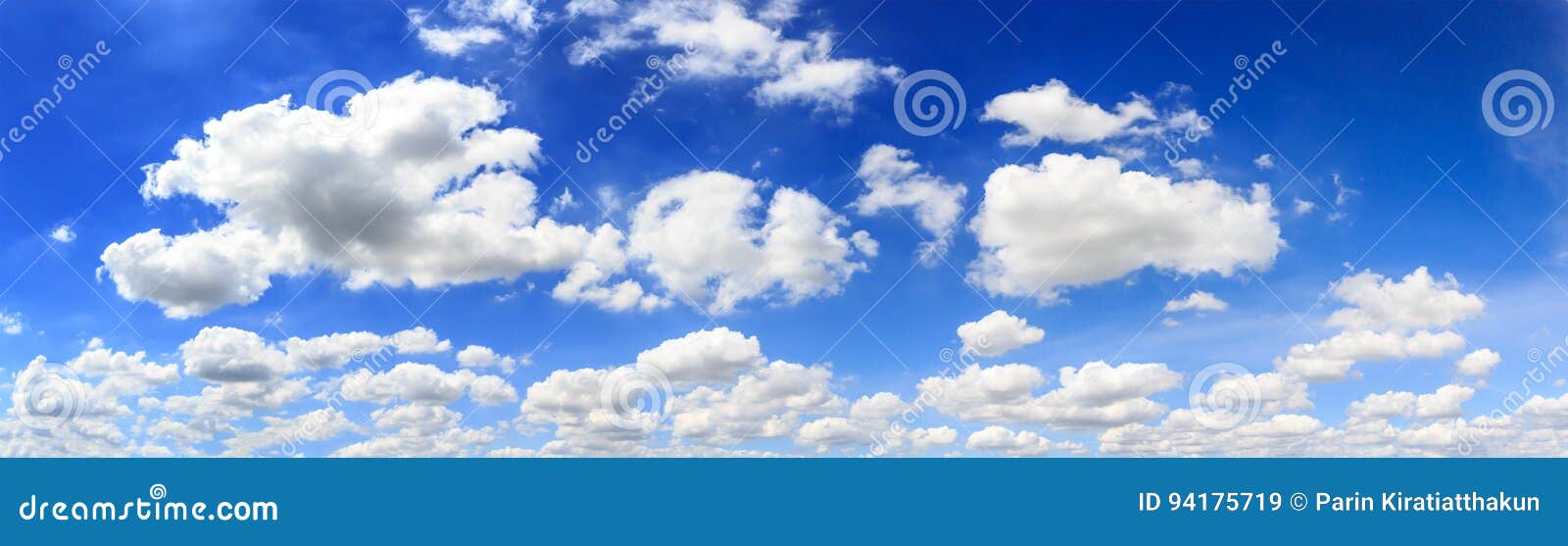 Panorama Sky and Clouds Background. Stock Image - Image of nature ...