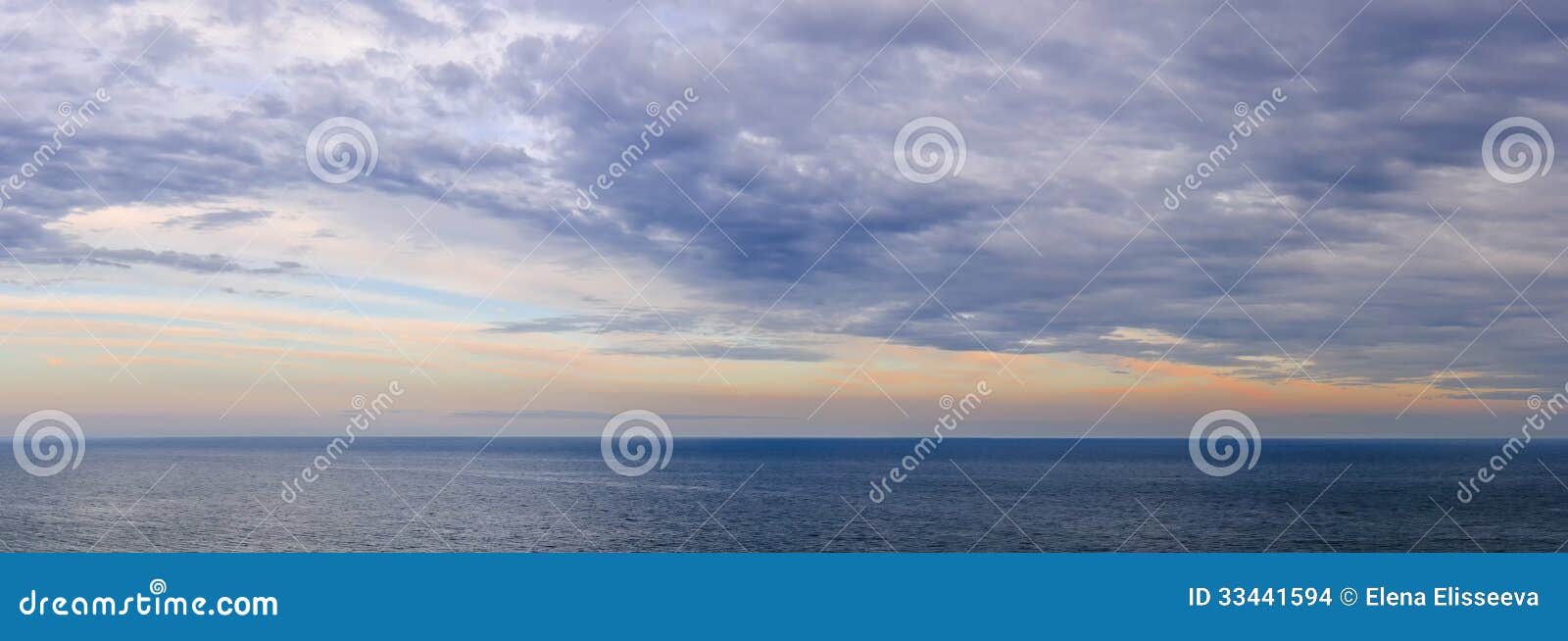 Panorama of sky over water stock photo. Image of sunset - 33441594