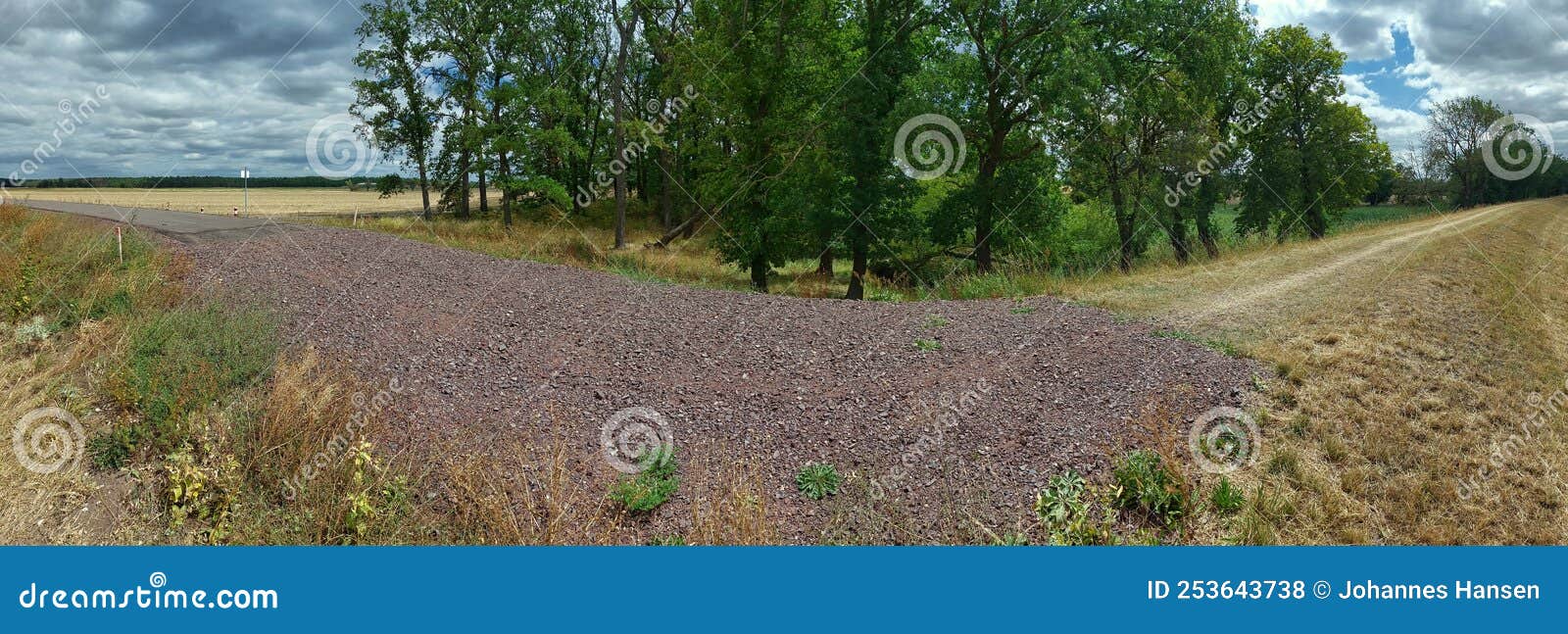 Road Ending In The Field, Blind Street. Concept Of A Difficult, Crisis ...