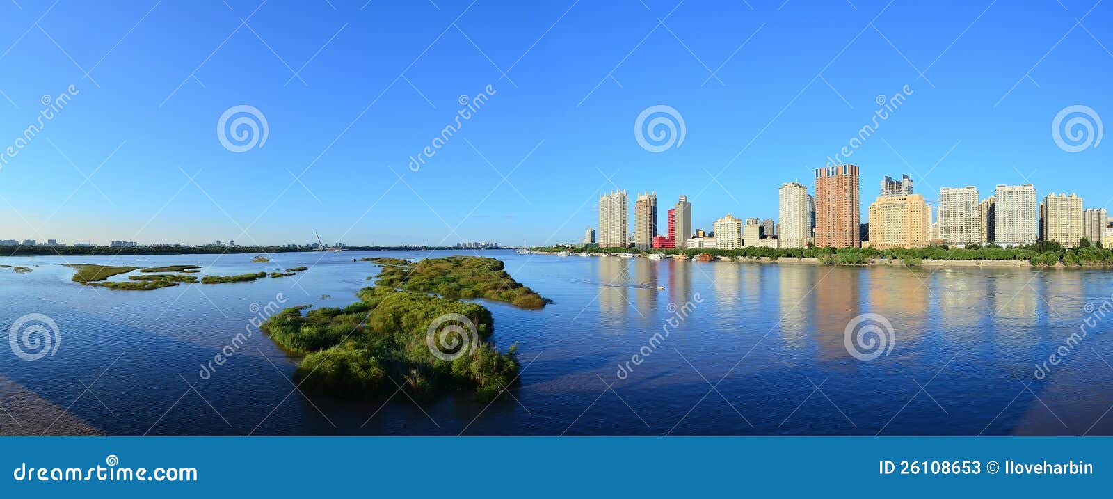 A Panorama of Songhua River Stock Image - Image of panorama, grass ...