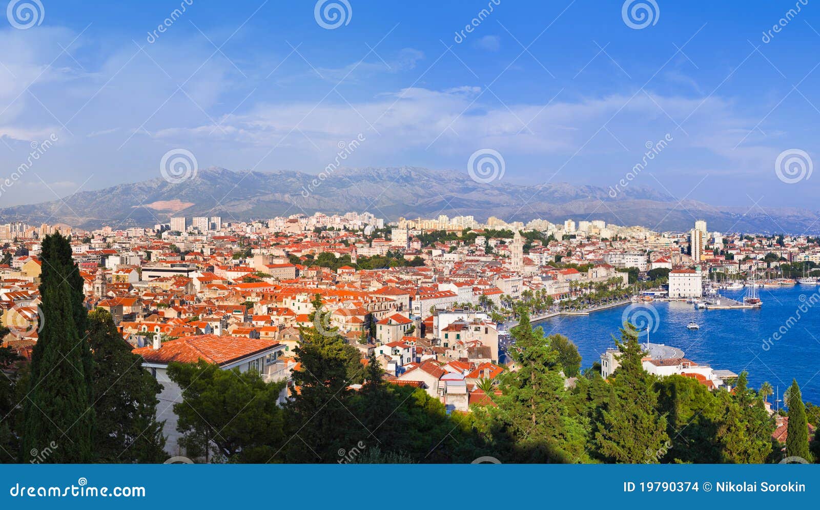 Panorama of Split, Croatia stock photo. Image of resort - 19790374