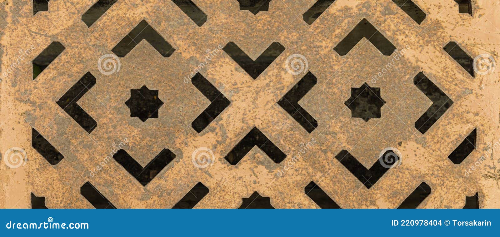 The Steel Manhole Cover Has a Stencil To Rust Texture and Background ...
