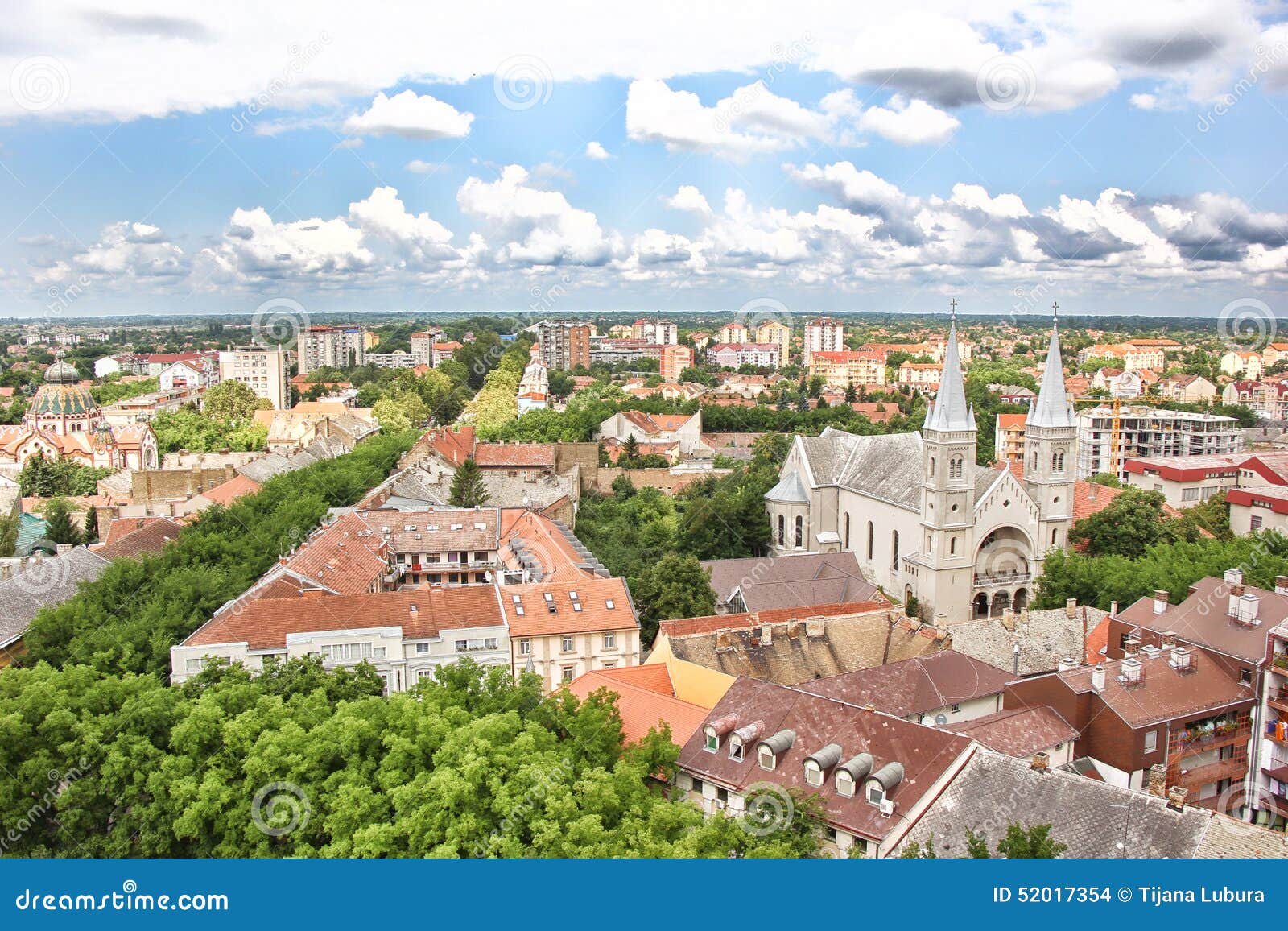Panorama of Subotica stock photo. Image of panorama, high - 52017354