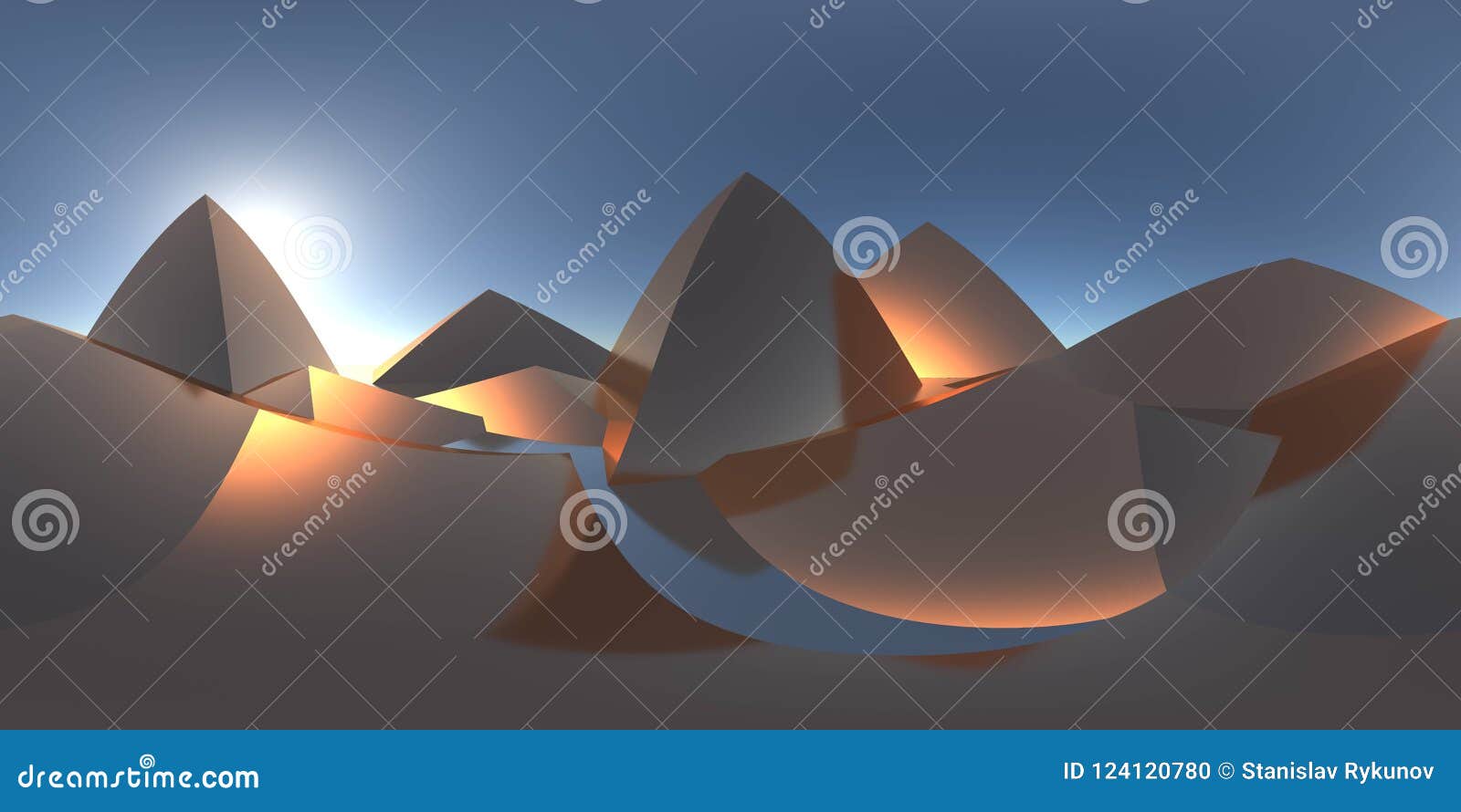 Panorama Sunset. Environment Map. HDRI Royalty-Free Stock Photography ...