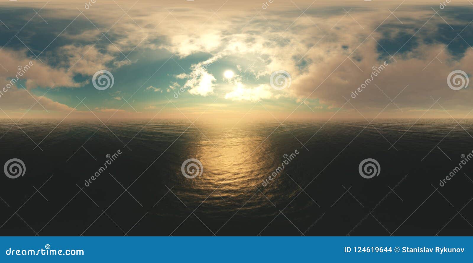 Panorama Sunset. Environment Map. HDRI Stock Illustration ...