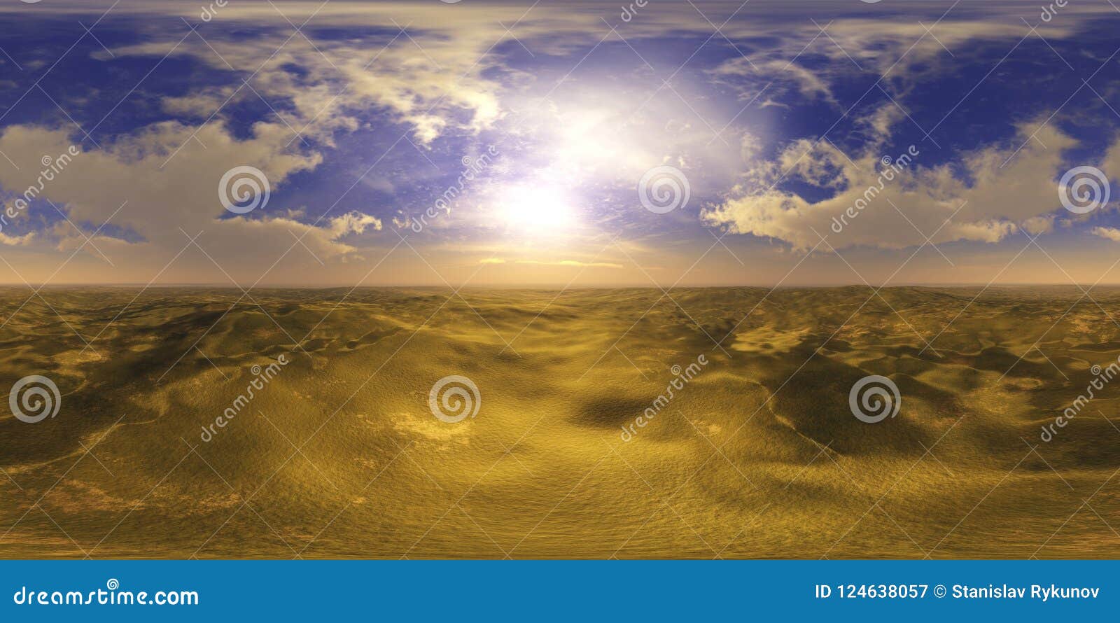Panorama Sunset. Environment Map. HDRI Stock Illustration ...