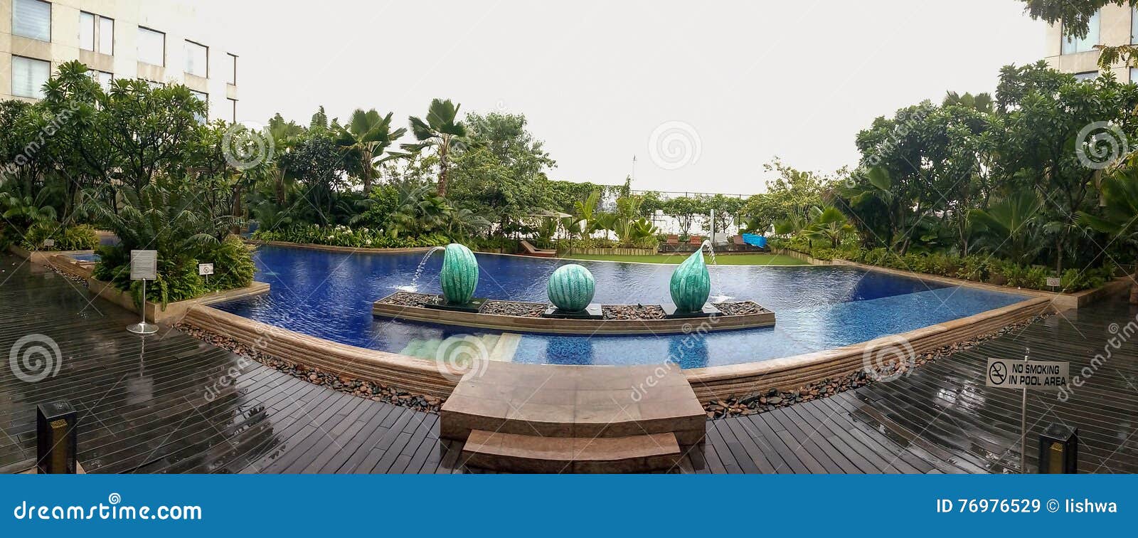 Panorama of swimming pool stock image. Image of pool - 76976529