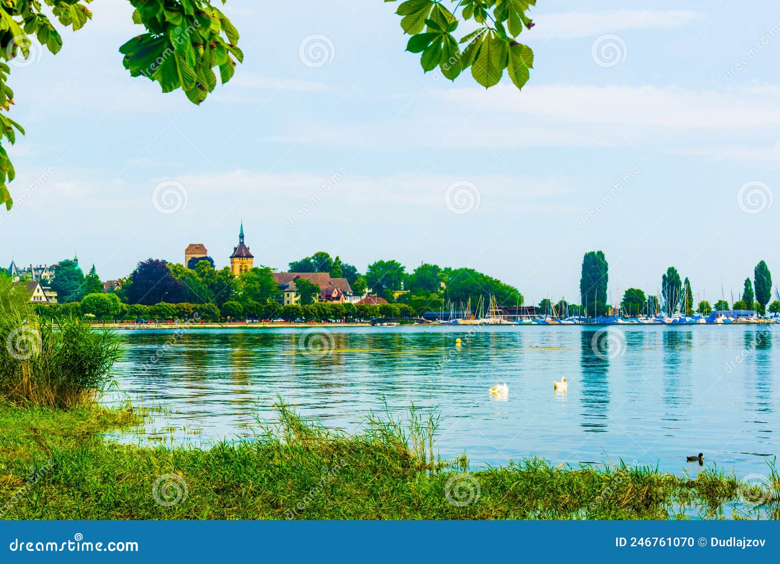 Panorama of the Swiss City Arbon Situated on the Bodensee Lake...IMAGE ...
