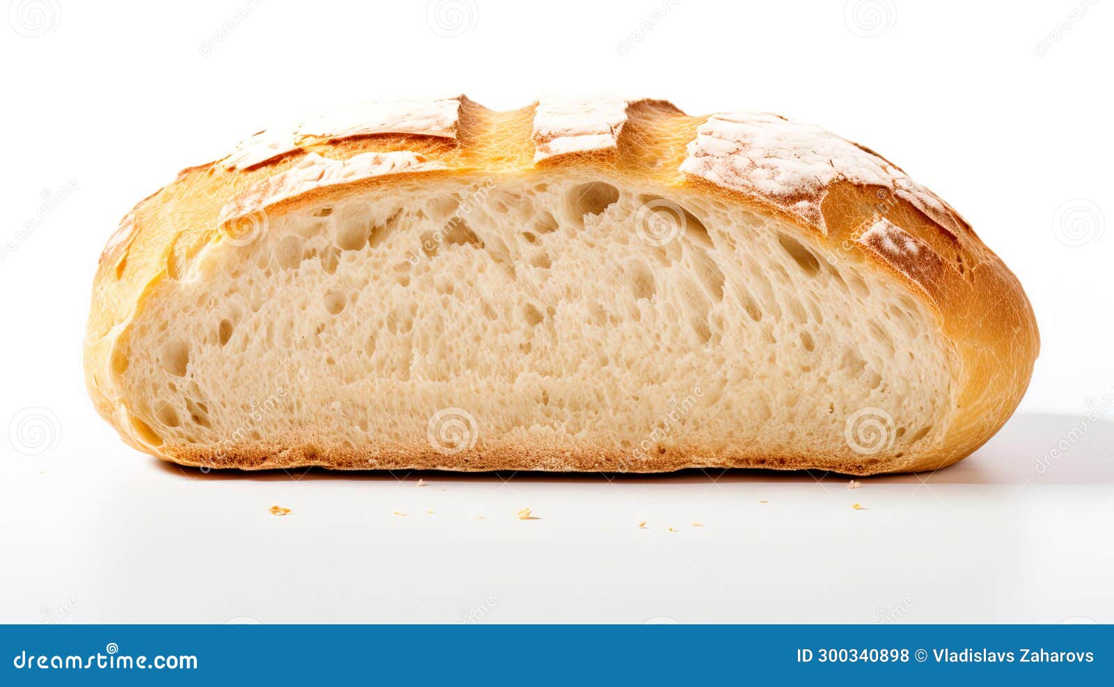 Panorama of Taste: Isolated White Bread on an Impeccable White ...