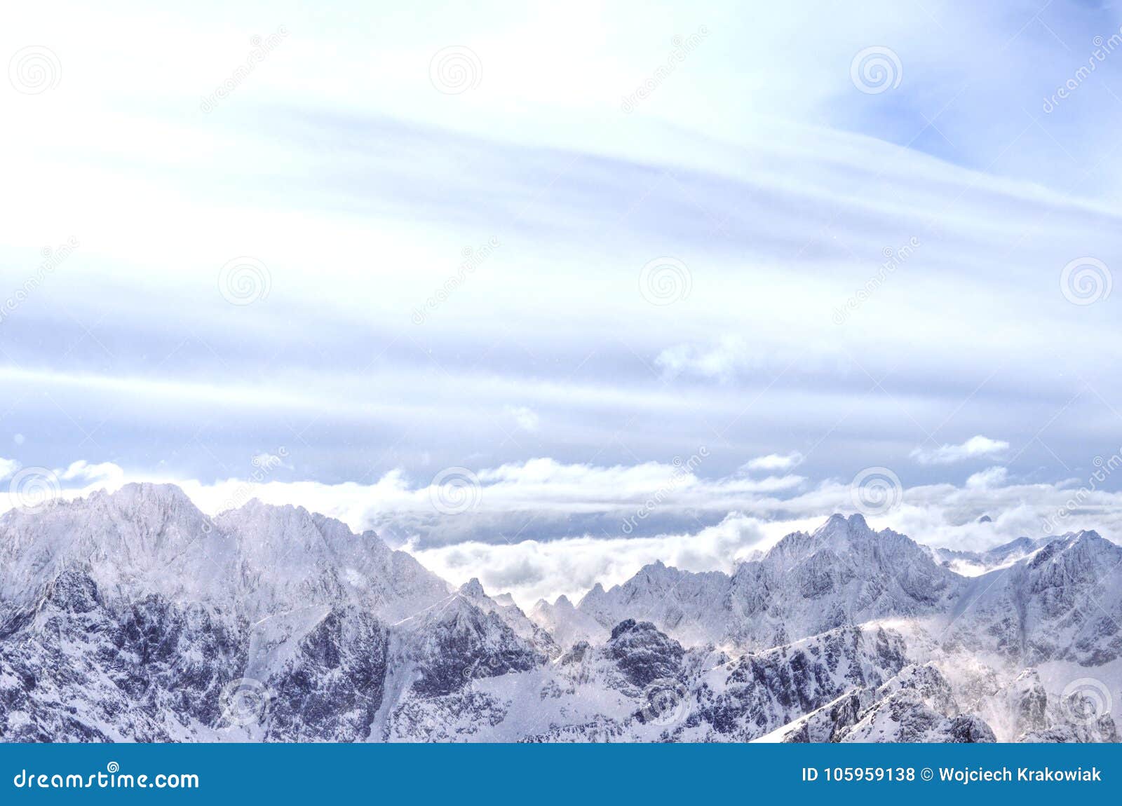 Panorama of Tatry Mountains during Winter Stock Photo - Image of rocky ...