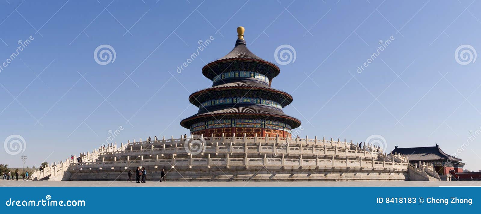 Panorama of the Temple of Heaven Stock Image - Image of ceremony ...