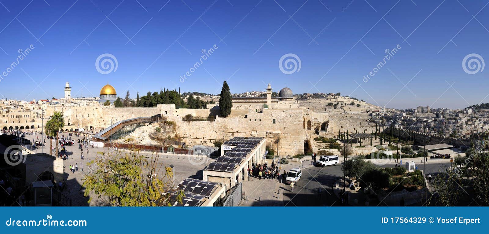 Panorama of the Temple Mount Stock Image - Image of religion, bridge ...