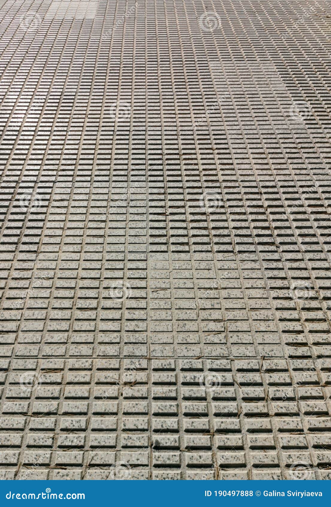 Panorama of a Tiled Square, Linear Perspective. Selective Focus ...