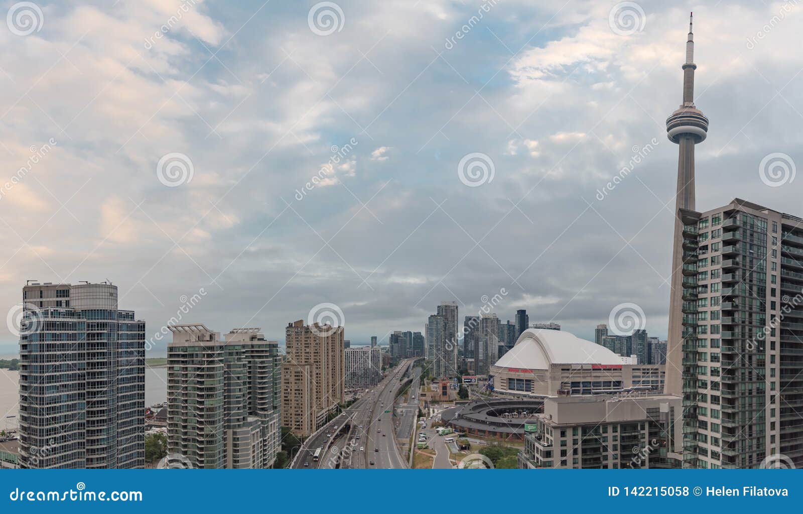 Panorama of Toronto Over Gardiner Expressway Editorial Stock Photo ...