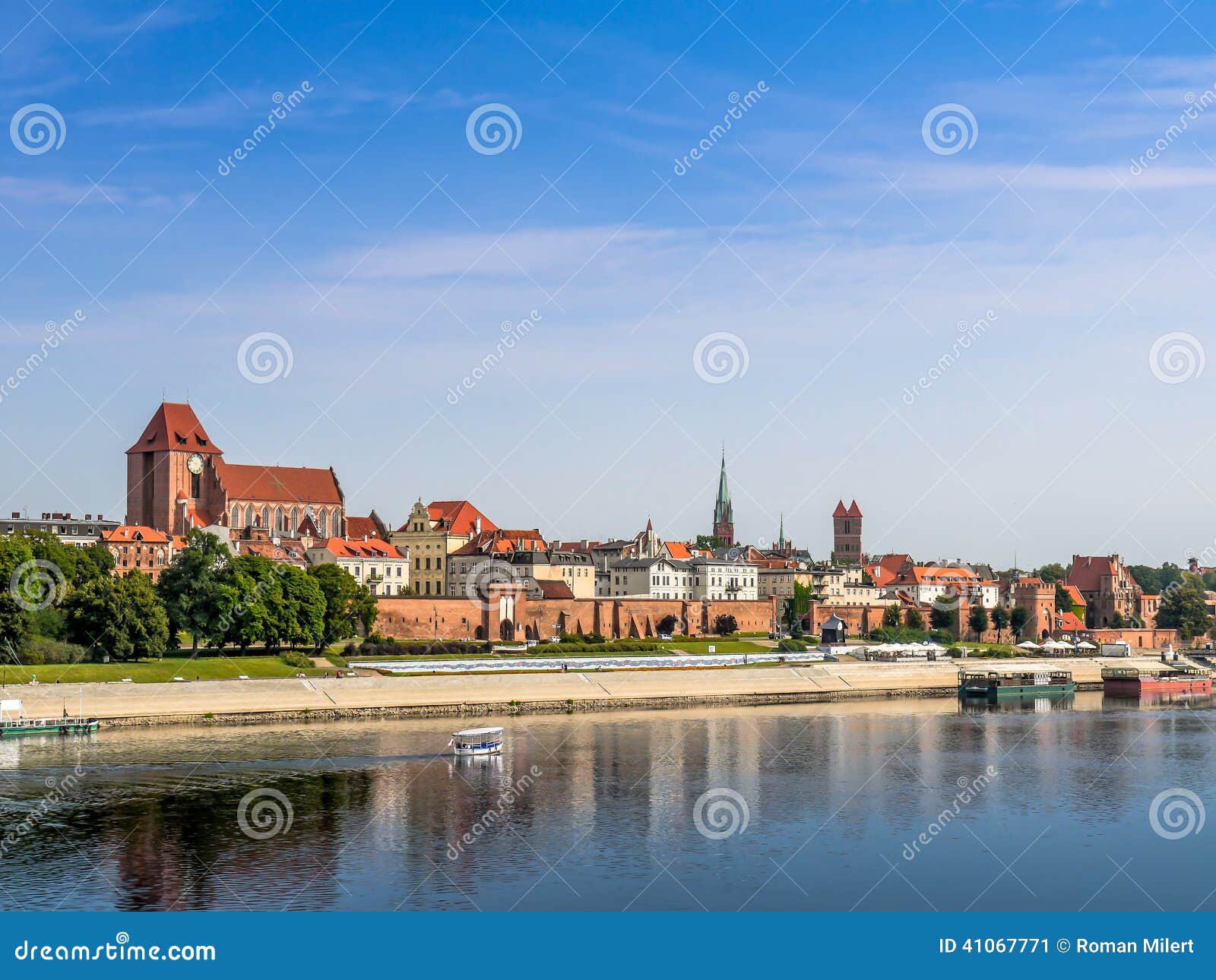 Panorama of Torun stock image. Image of gothic, travel - 41067771