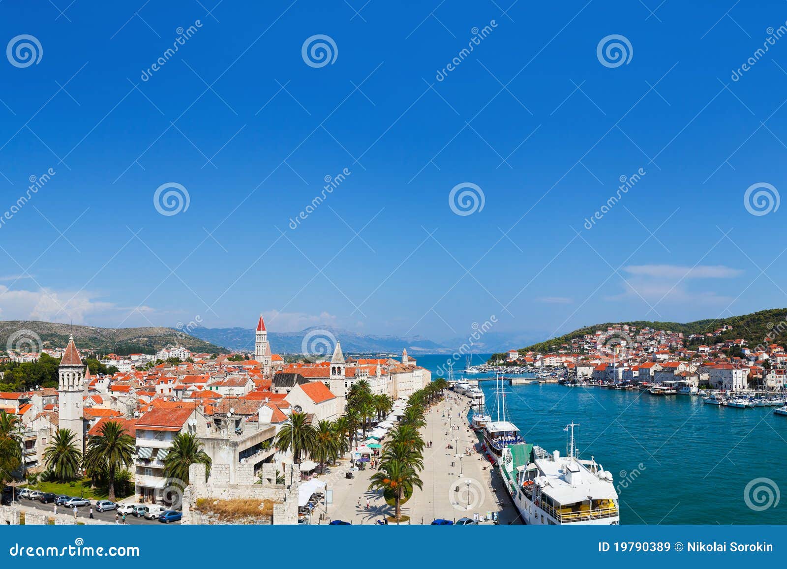 Panorama of Trogir in Croatia Stock Image - Image of croatia, island ...