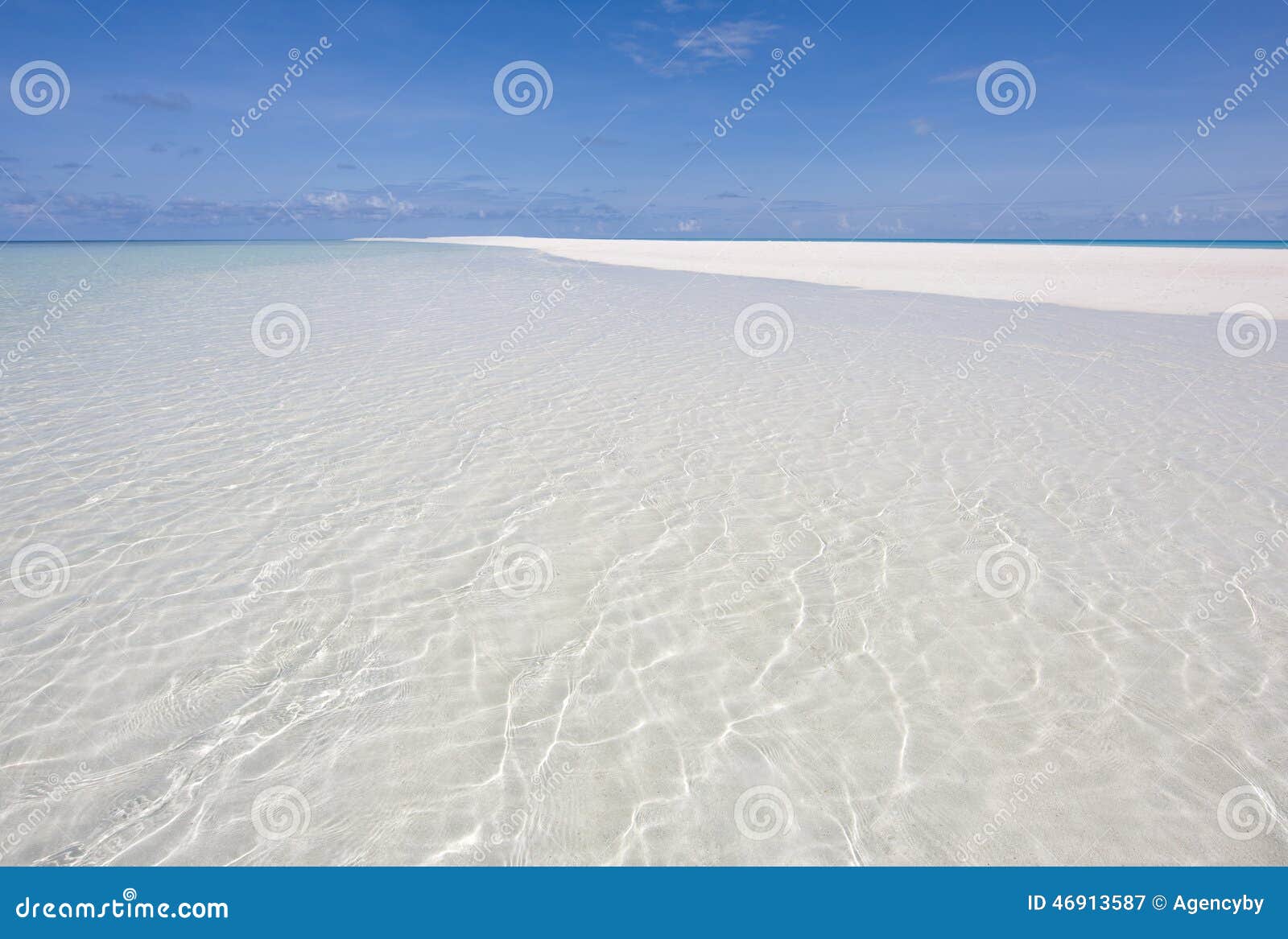 Panorama of Tropical Beach in the Indian Ocean Stock Image - Image of ...