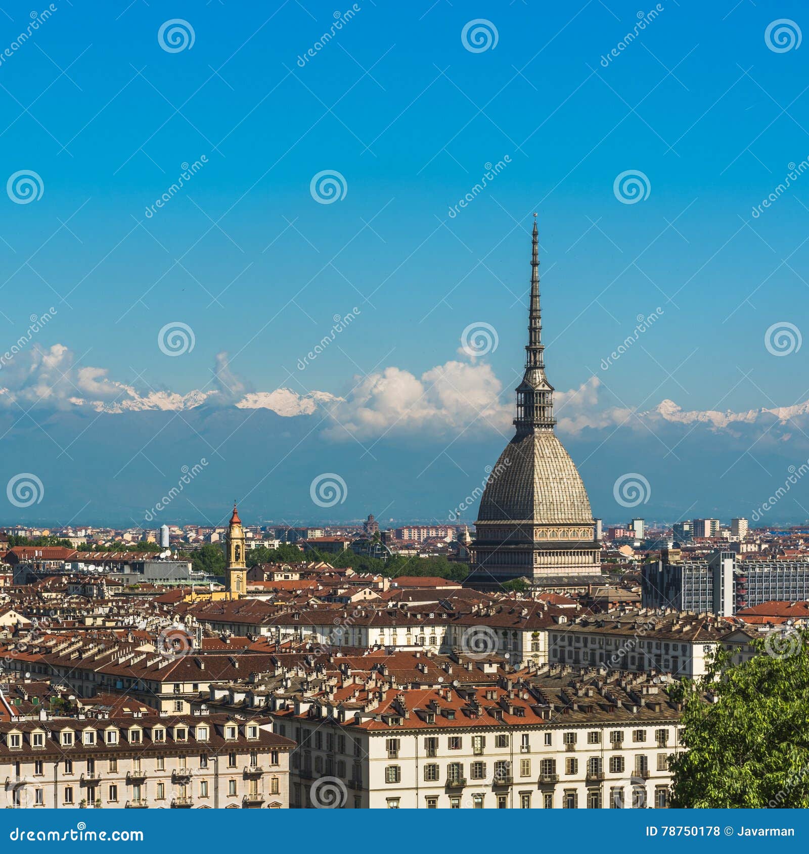 Panorama Of Turin Skyline Royalty-Free Stock Image | CartoonDealer.com ...