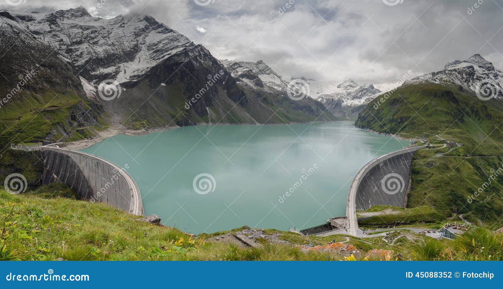 Panorama of Upper Kaprun Dam 1, Stauseen, Austria Stock Photo - Image ...