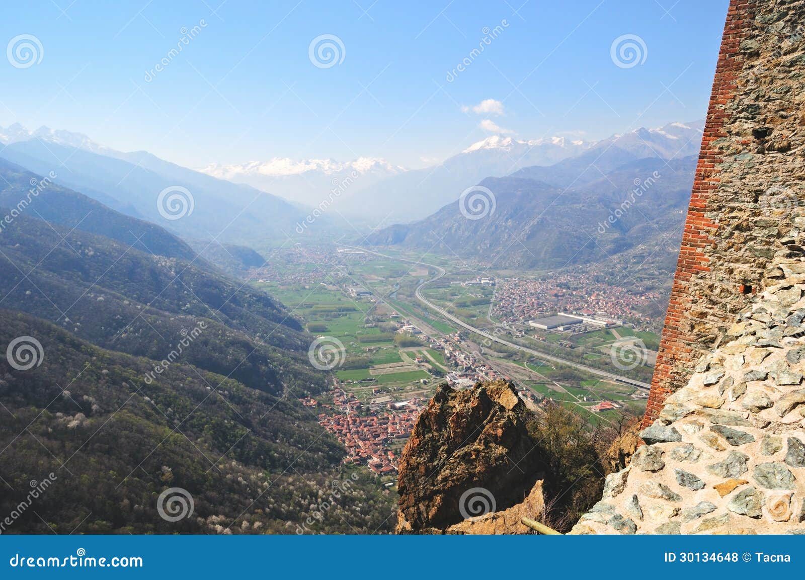 Panorama of Val Susa in Piedmonte, Italy Stock Photo - Image of italy ...