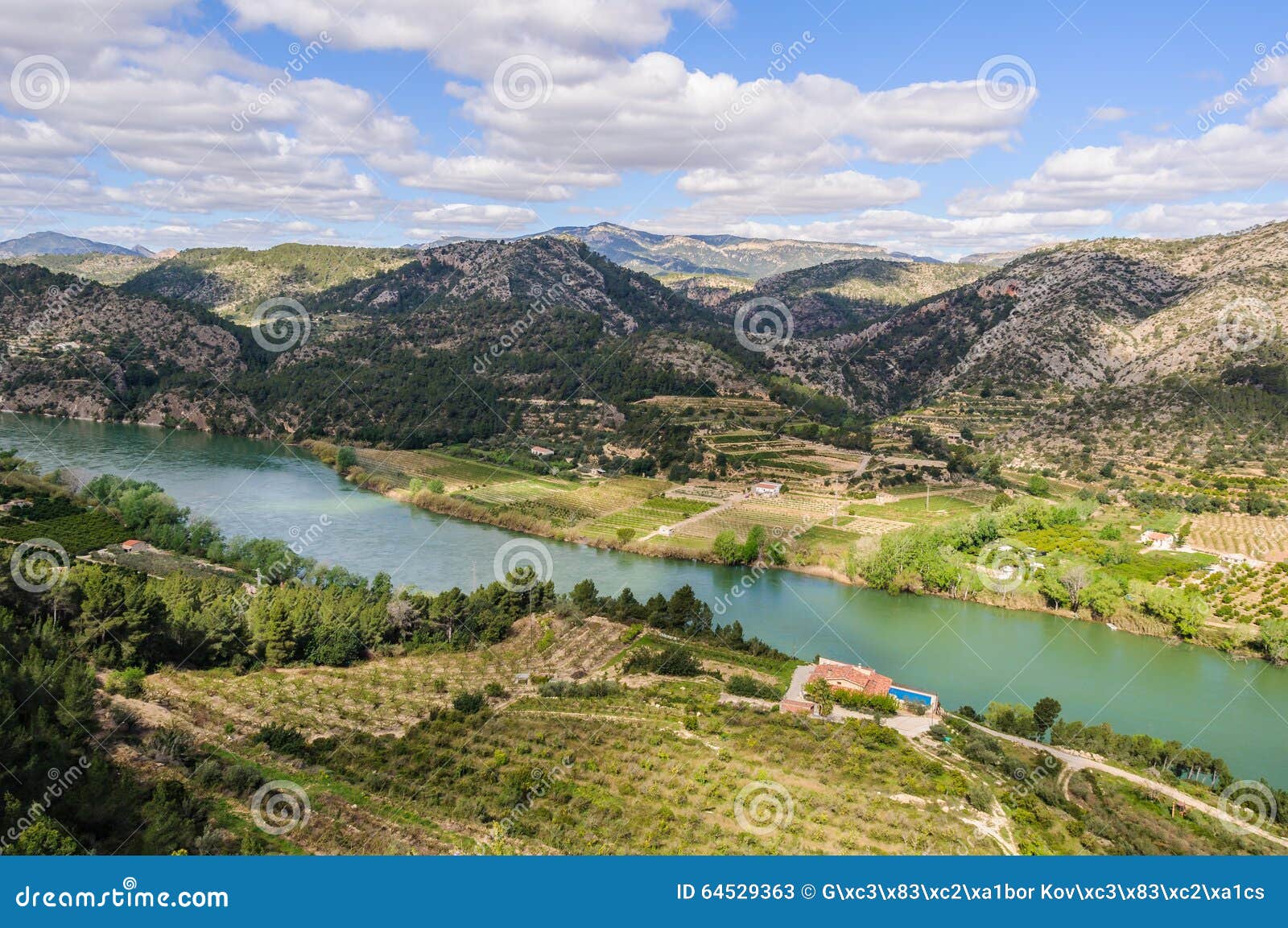 Panorama Van De Ebro Rivier, Spanje Stock Afbeelding - Image of ...