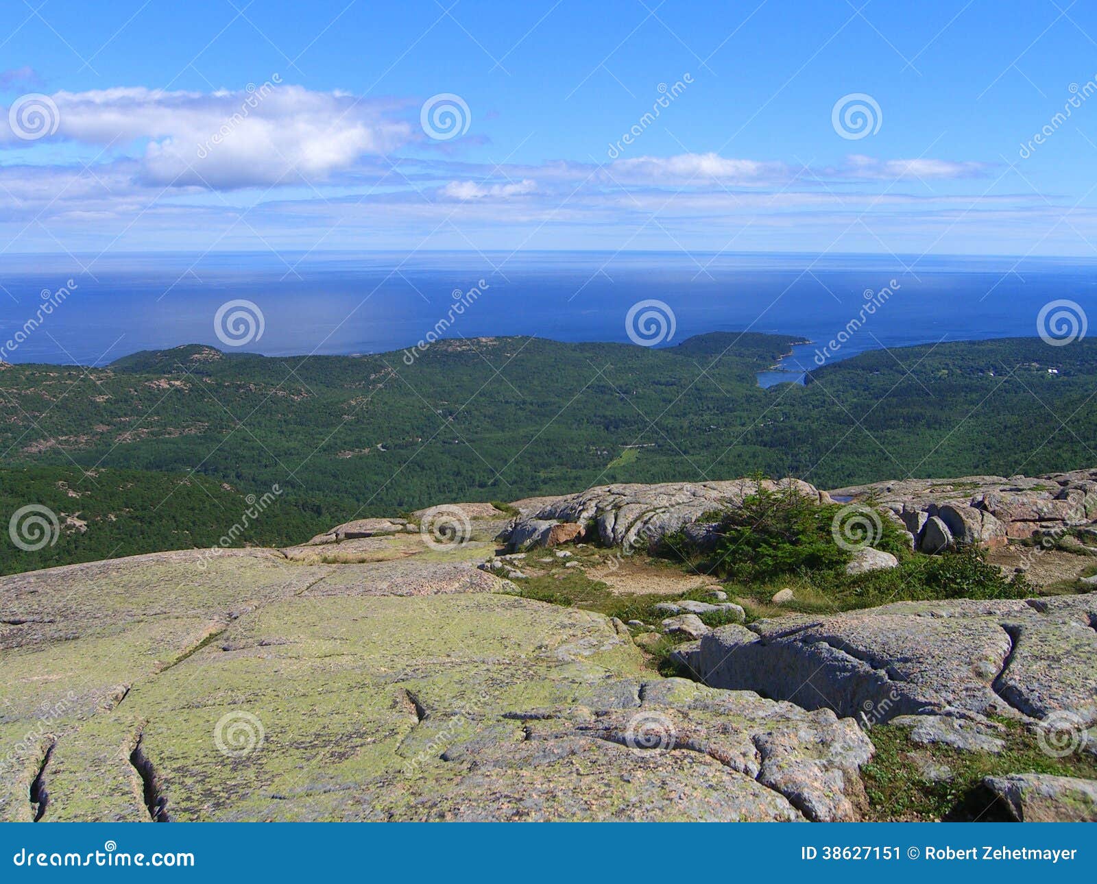 Panorama Van Het Acadia Het Nationale Park Van De Baai Van Fransman ...