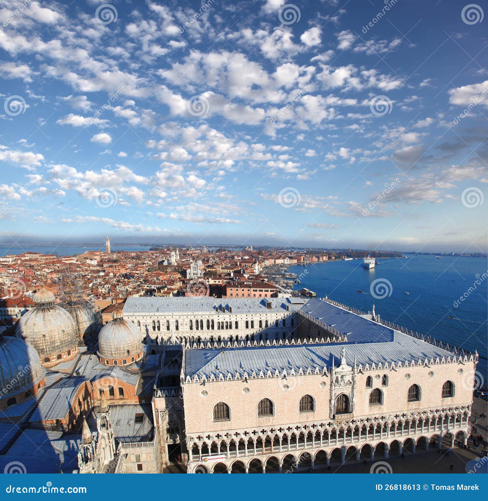 Panorama of Venice in Italy Stock Image - Image of georgio, campanile ...