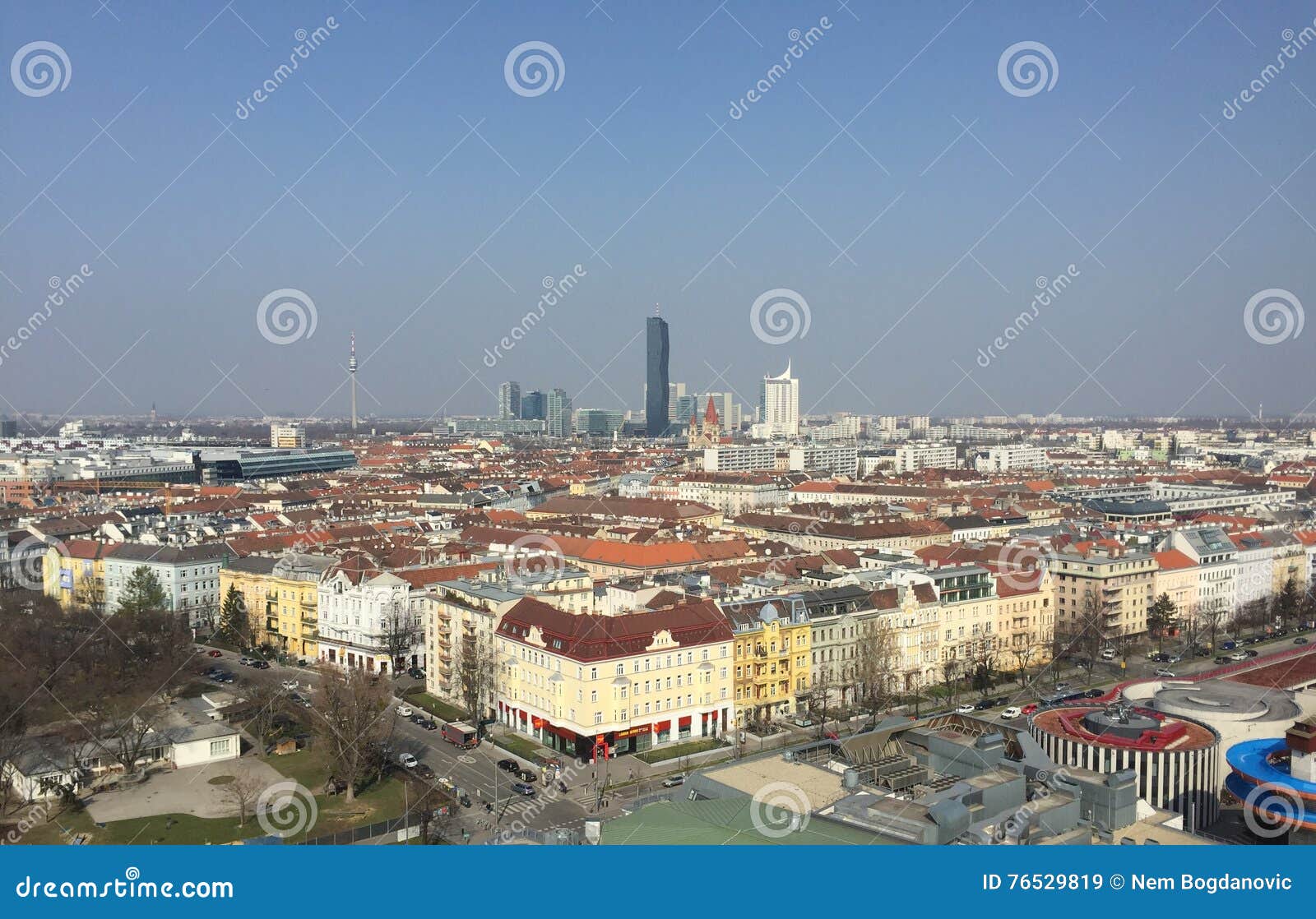 Panorama of Vienna editorial stock image. Image of view - 76529819