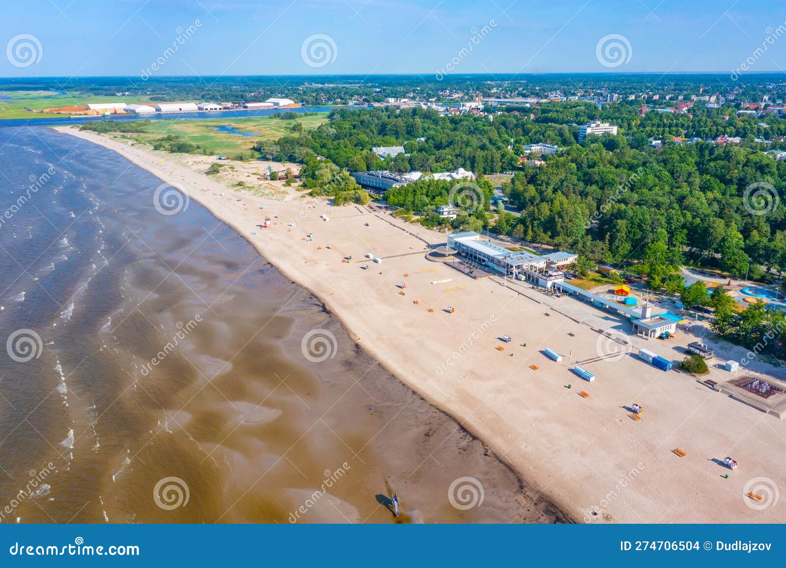 Panorama View of Beach at Parnu, Estonia Stock Photo - Image of ...