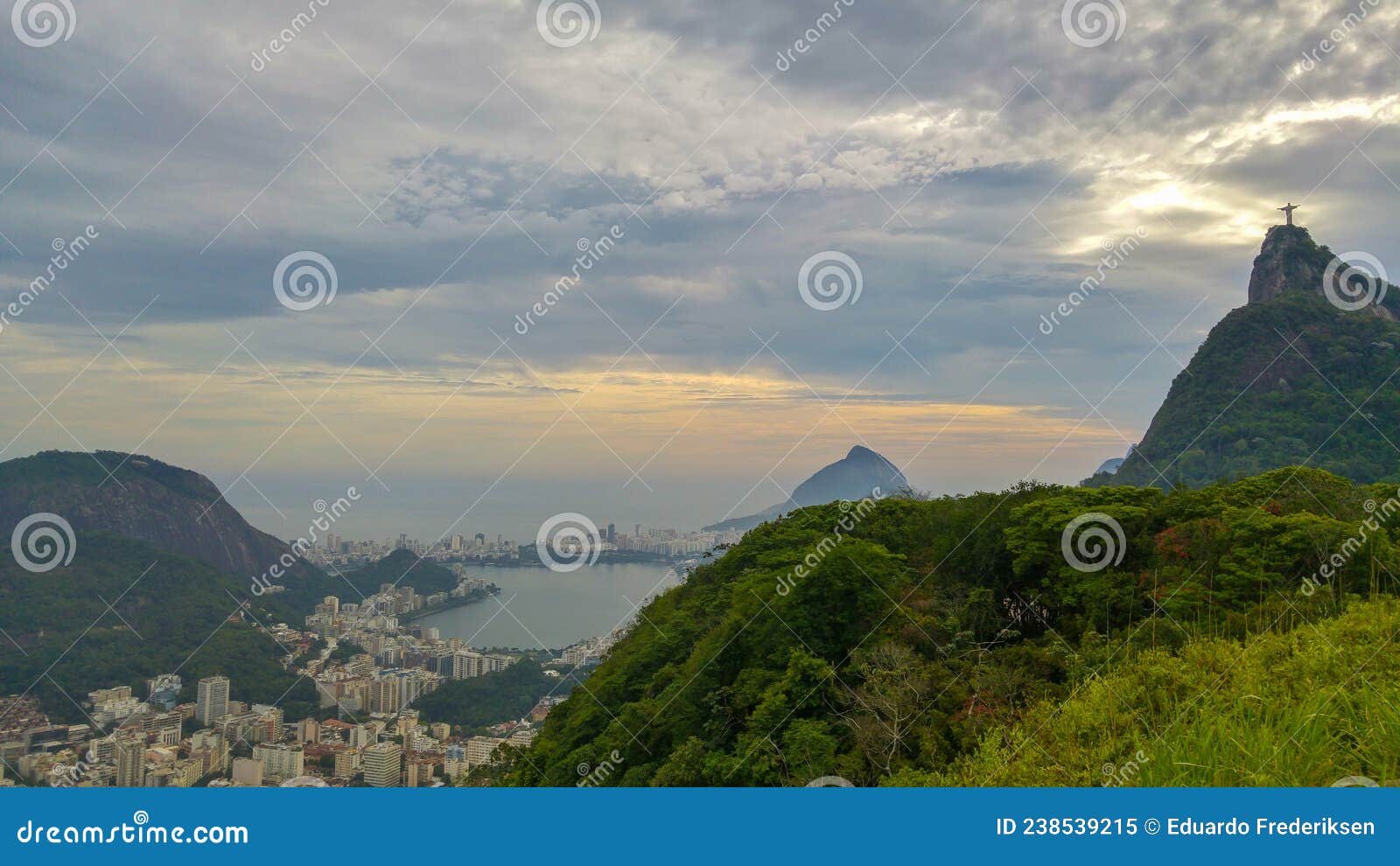 Panorama View of Botafogo Bay in Rio De Janeiro Stock Image - Image of ...