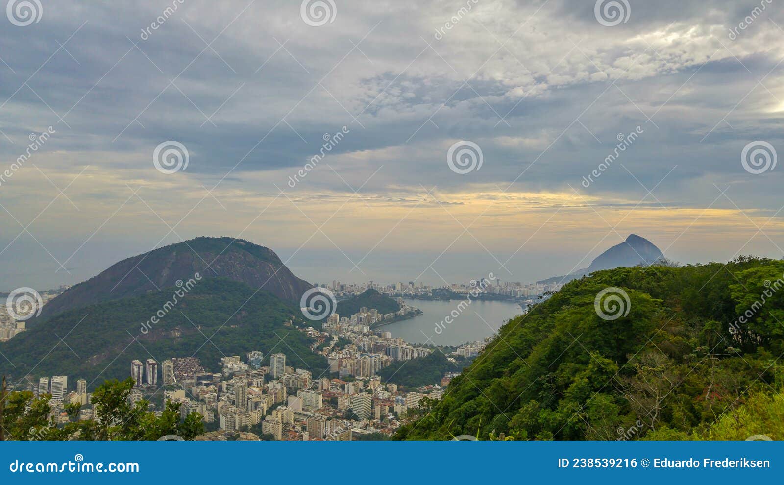 Panorama View of Botafogo Bay in Rio De Janeiro Stock Photo - Image of ...