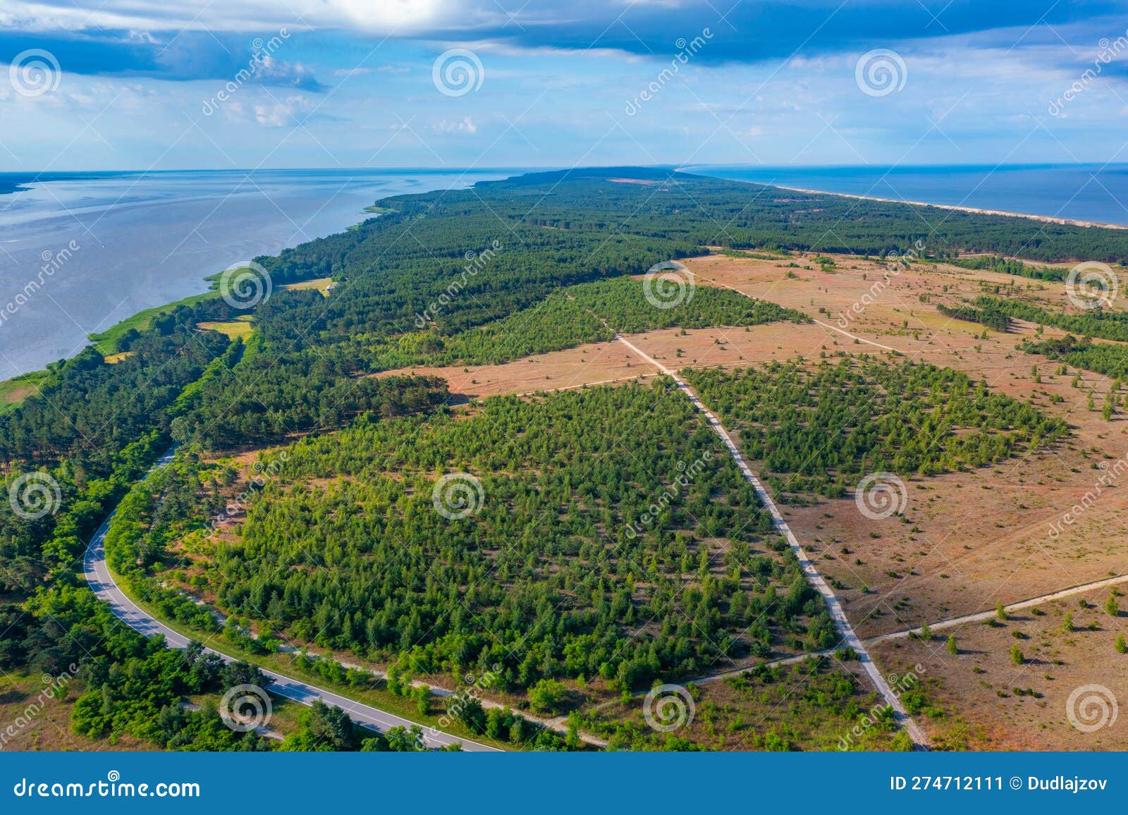 Panorama View of Curonian Spit Peninsula in Lithuania Stock Image ...