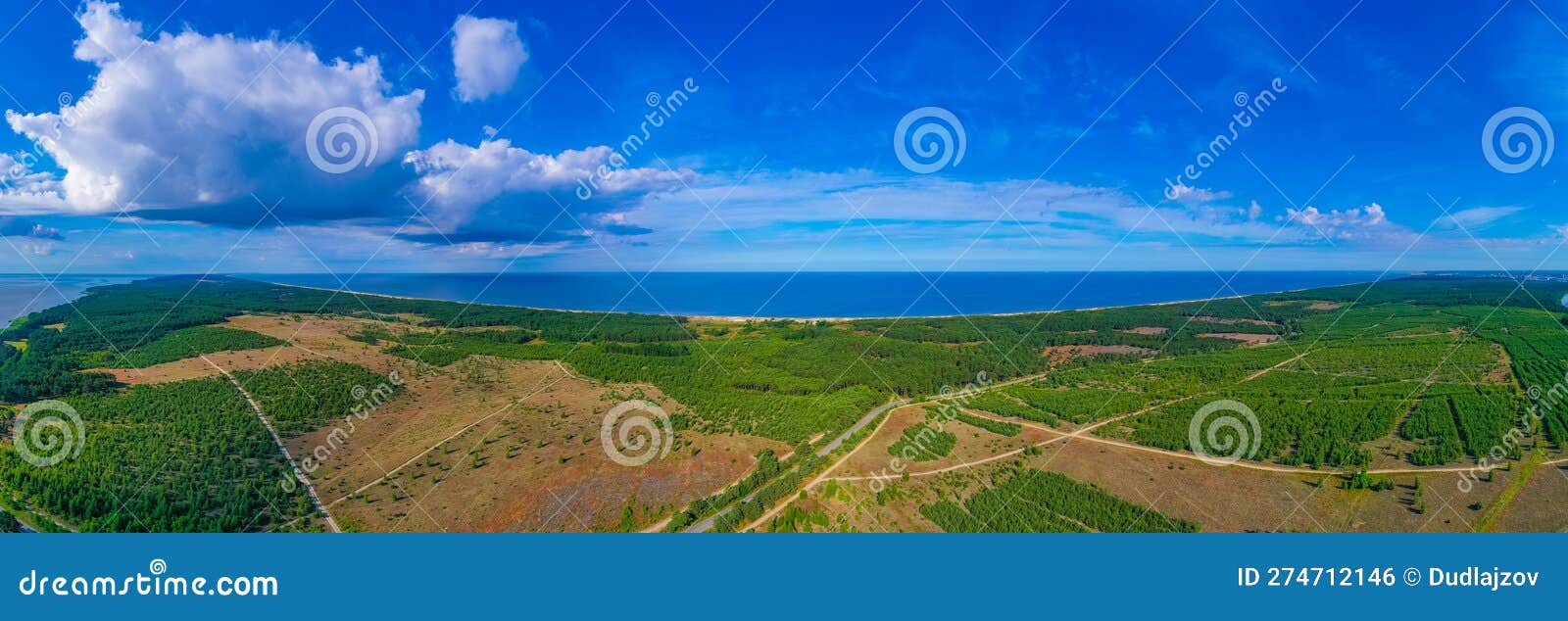Panorama View of Curonian Spit Peninsula in Lithuania Stock Photo ...
