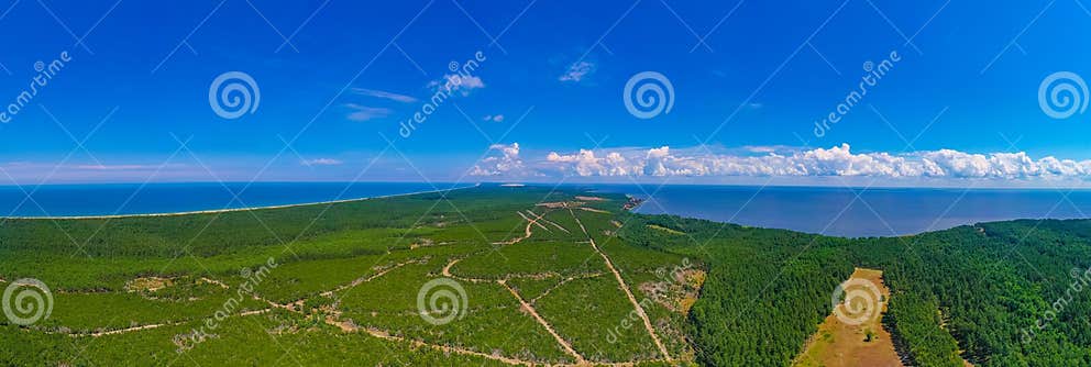 Panorama View of Curonian Spit Peninsula in Lithuania Stock Photo ...
