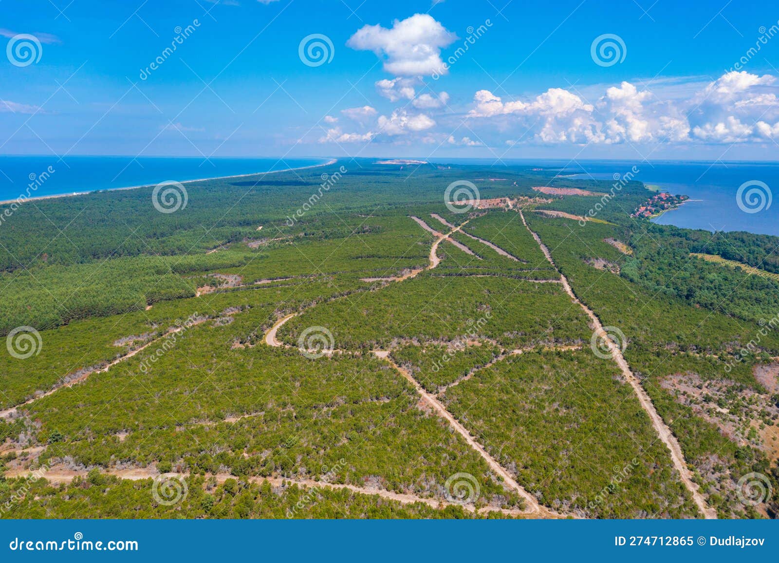 Panorama View of Curonian Spit Peninsula in Lithuania Stock Image ...