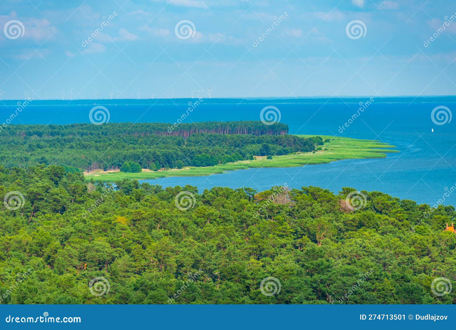 Panorama View of Curonian Spit Peninsula in Lithuania Stock Image ...