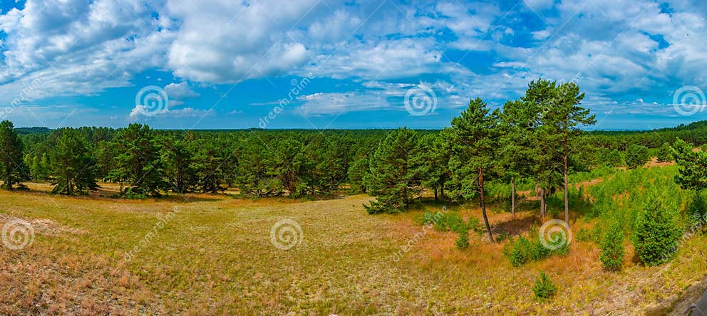 Panorama View of Curonian Spit Peninsula in Lithuania Stock Photo ...