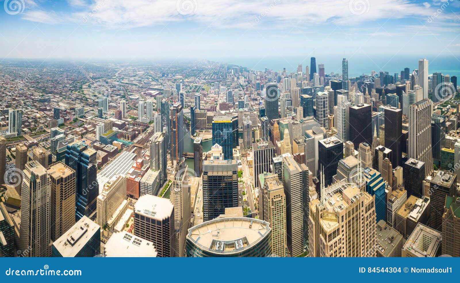 Panorama View of Downtown Chicago Stock Photo - Image of chicago ...