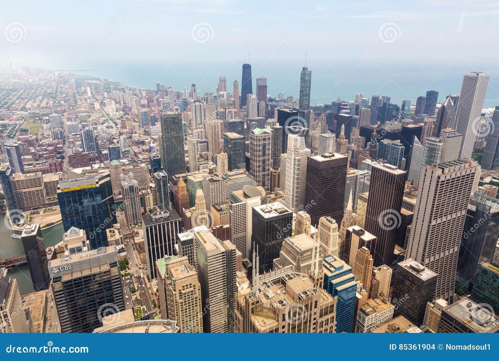 Panorama View of Downtown Chicago Editorial Stock Image - Image of ...