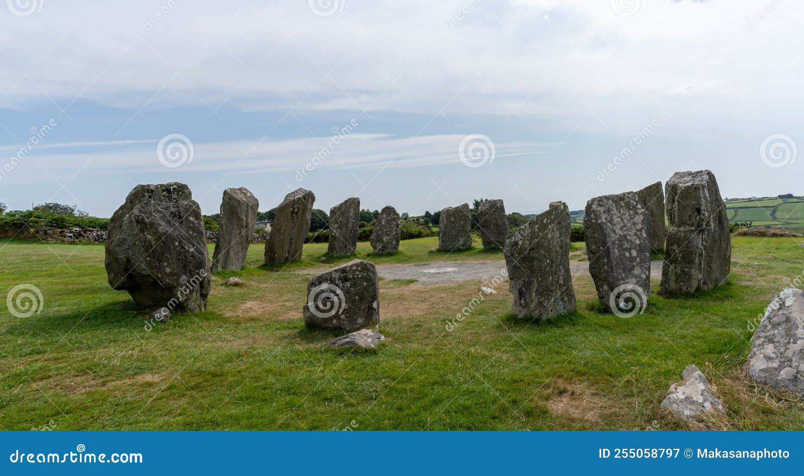 Panorama View of the Drombeg Stone Circle in County Cork of Ireland ...