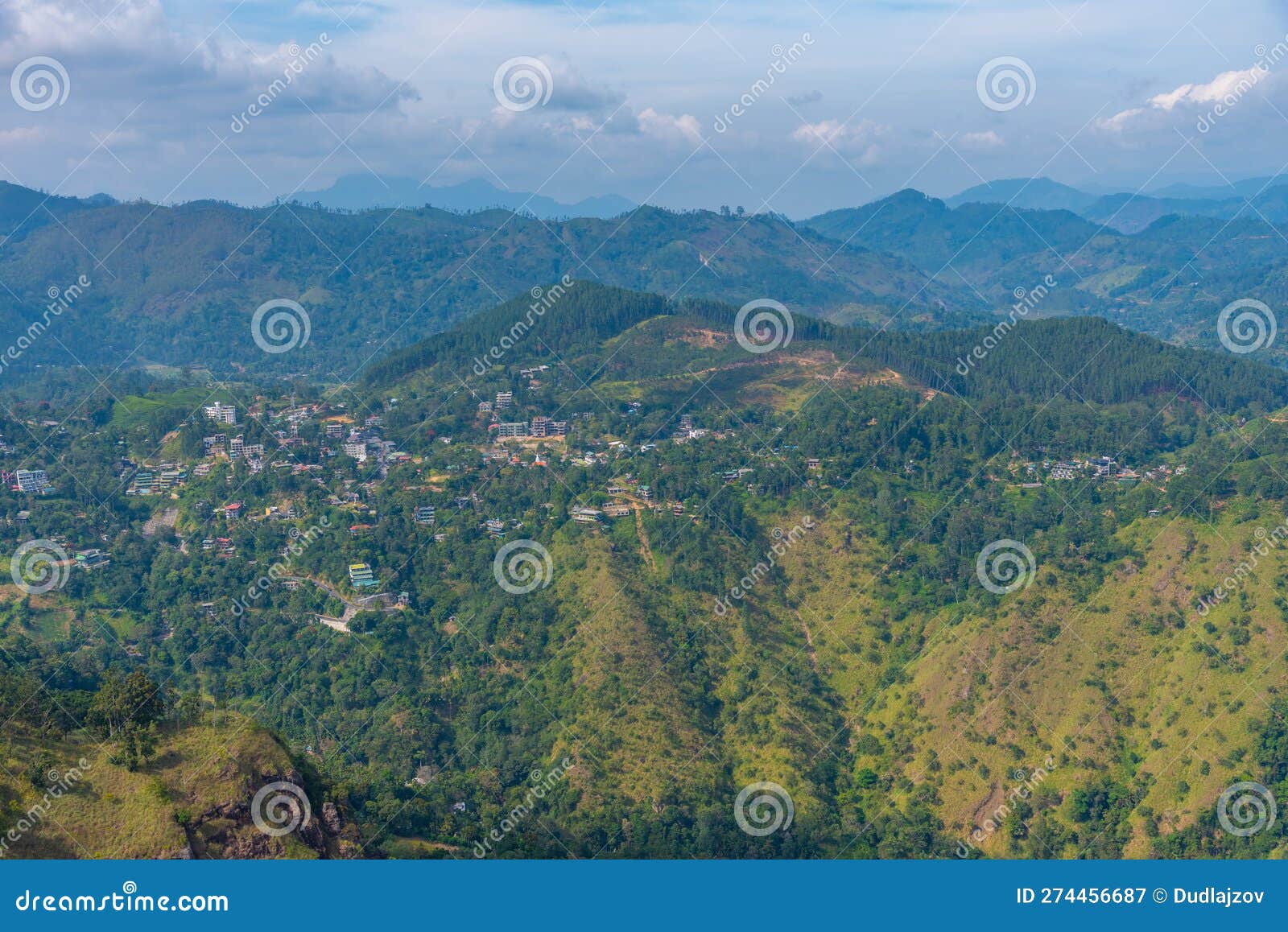 Panorama View of Ella at Sri Lanka Stock Image - Image of railway ...