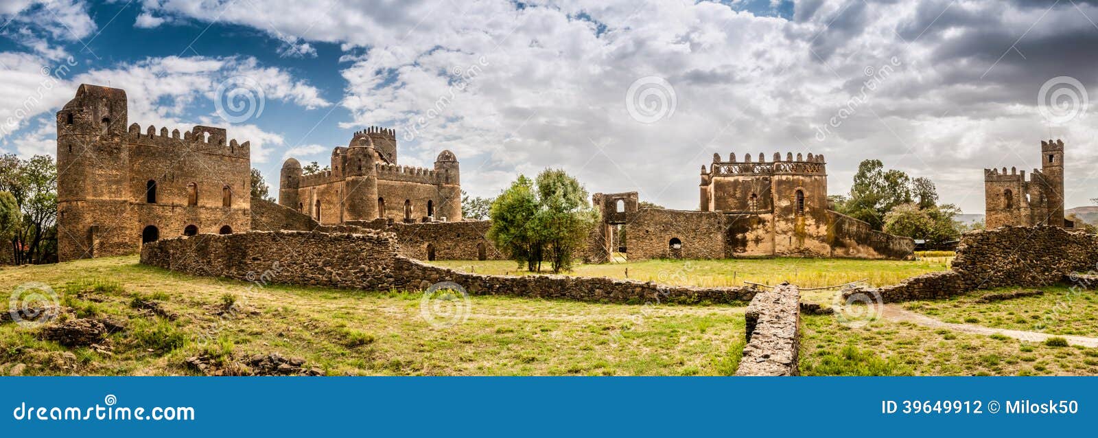 Panorama View at the Fasilides Castle Stock Photo - Image of ...